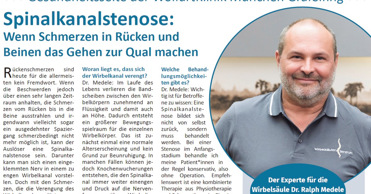 Spinalkanalstenose: Wenn Schmerzen in Rücken und Beinen das Gehen zur ...